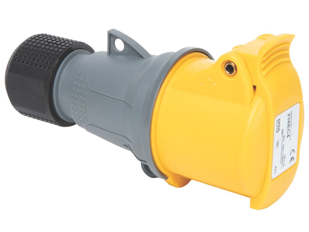 Amphenol 16A 2P+E Connector 110V - Screwfix