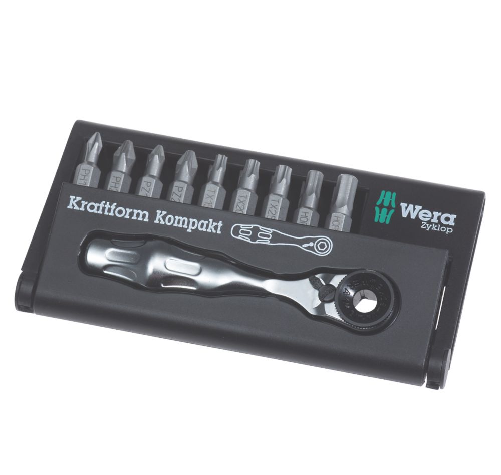 Wera Bit-Check KK 10 Zyklop Mini 1 Interchangeable Ratchet Screwdriver ...