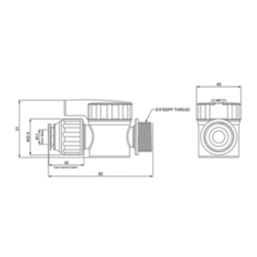 Flomasta Push-Fit Washing Machine Valve 15mm x 3/4" - Screwfix