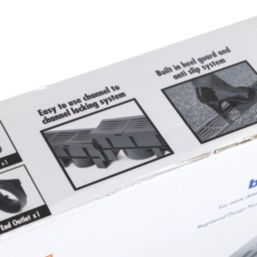 FloPlast FloDrain Garage Set Black 115mm x 1m 3 Pack - Screwfix