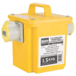 Defender 1.5kVA Intermittent Step-Down Transformer 230V/110V Yellow ...