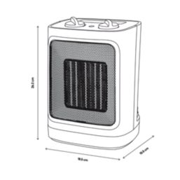 Blyss 2000W Electric Portable Oscillating Ceramic PTC Fan Heater White ...