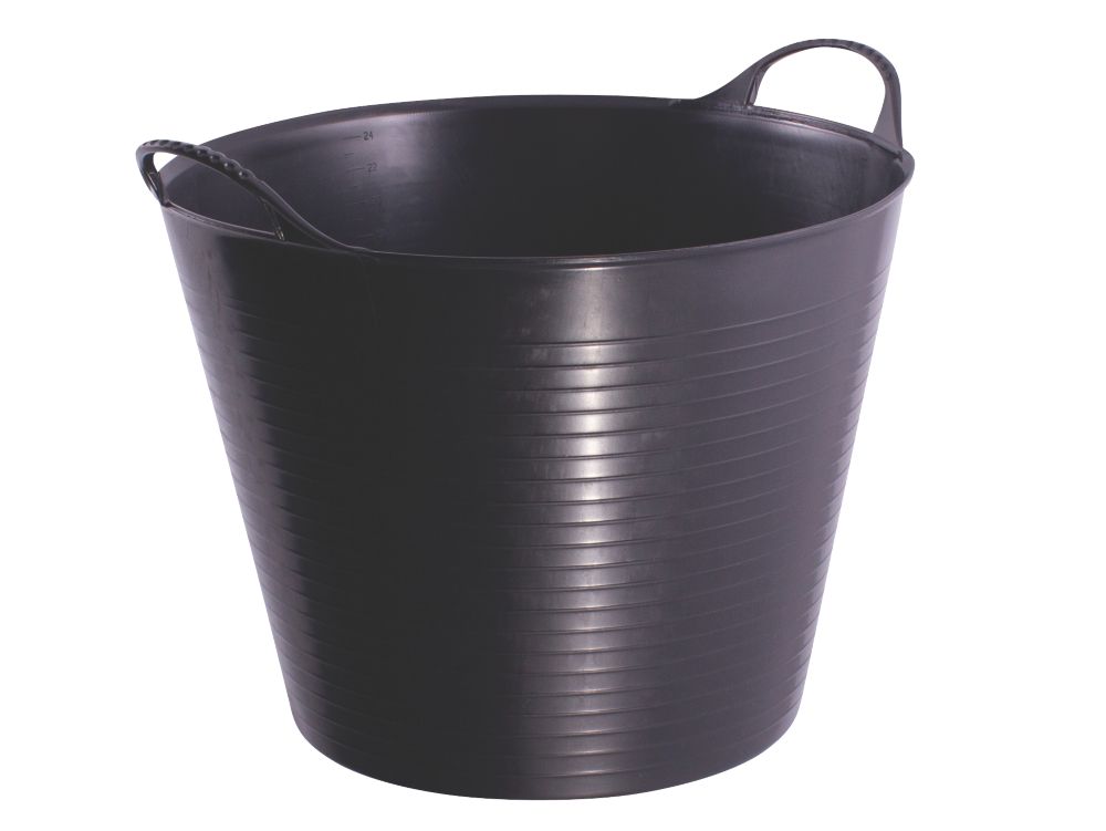 Red Gorilla Polyethylene Tub Black 26Ltr - Screwfix