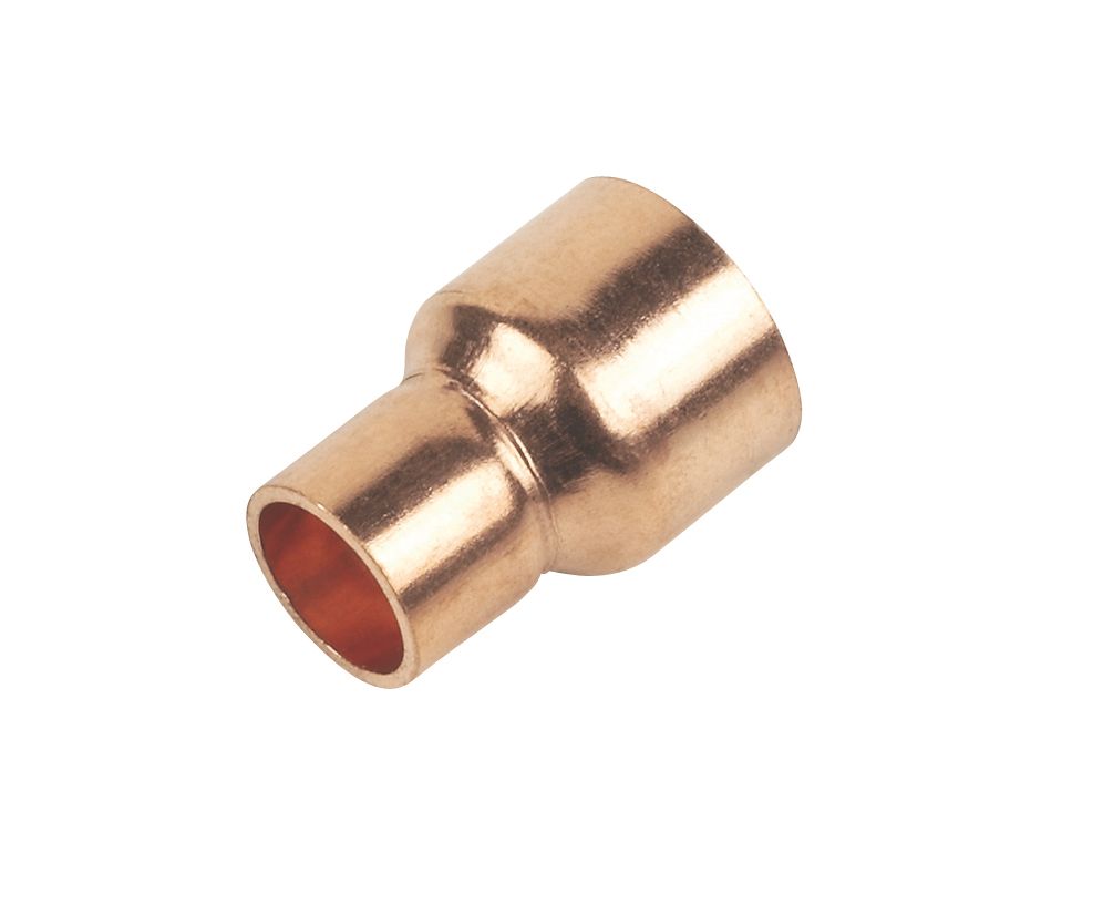 Flomasta Copper End Feed Reducing Couplers 15mm x 10mm 10 Pack - Screwfix