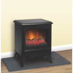 Dimplex Casper Black Electric Stove with Built-In Fan Heater 440mm x ...