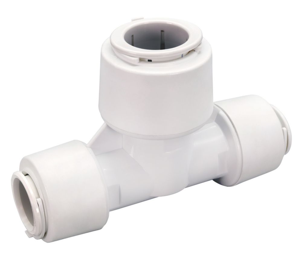 FloPlast FloFit+ Plastic Push-Fit Reducing Tee 22mm x 22mm x 28mm ...