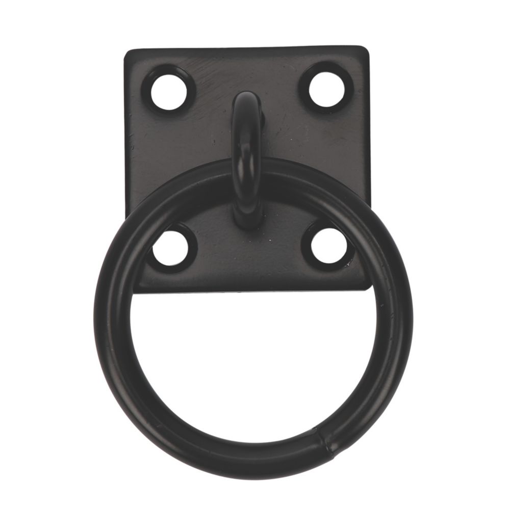 Essentials Steel Ring on Plates 50mm x 50mm 2 Pack - Screwfix