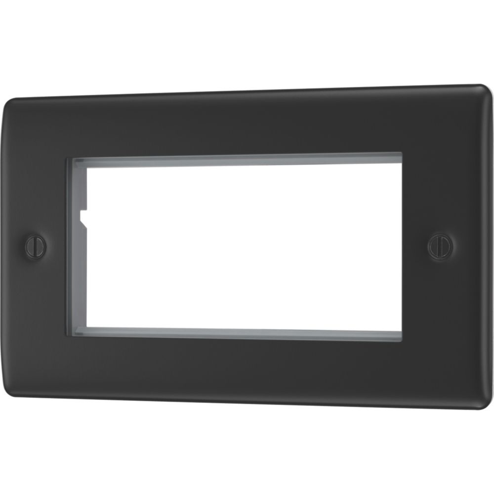 British General Nexus Metal 4-Module Modular Faceplate Matt Black ...