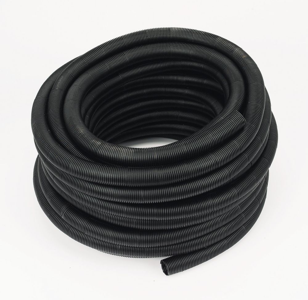 JG Speedfit 15blk con-25c Conduit Pipe 15mm x 25m Black - Screwfix