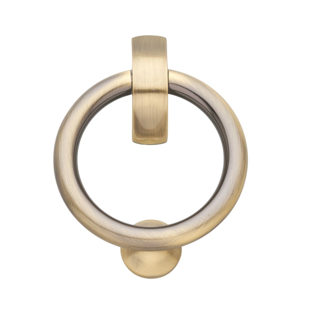 Hardware Solutions Door Knocker Ring Antique Brass 26mm x 178mm - Screwfix