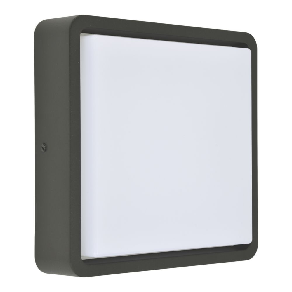 LAP Myko Southey Outdoor LED Wall Light Black 15.6W 1200lm - Screwfix