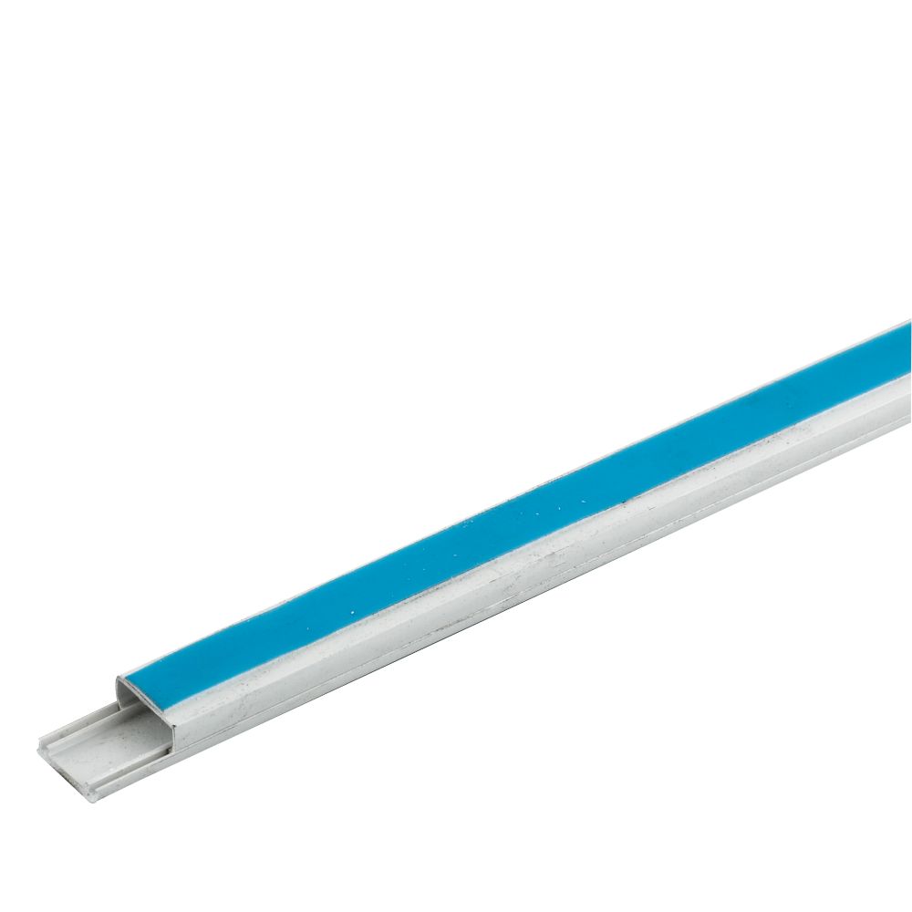 Tower uPVC White Self-Adhesive Mini Trunking 12mm x 8mm x 2m - Screwfix