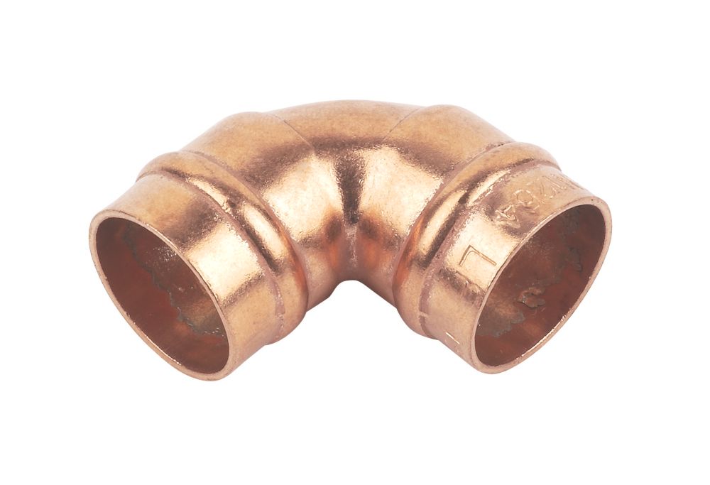 Flomasta Copper Solder Ring Equal 90° Elbows 15mm 10 Pack - Screwfix