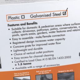 FloPlast FloDrain Drainage Set Silver 115mm x 1m 3 Pack - Screwfix