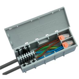 Wago 41A Junction Box 39 x 108 x 44mm Grey - Screwfix
