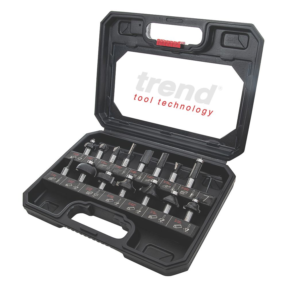 Trend SET/SS9X1/2TC Router Cutter Starter Set 15 Pcs - Screwfix
