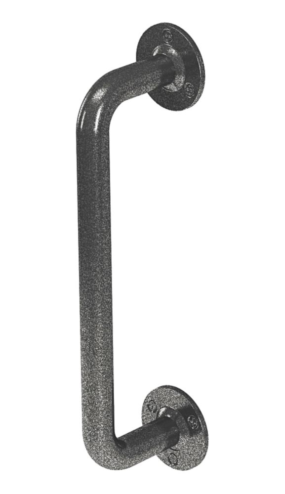 Rothley Straight Household Steel Grab Rail Pewter 305mm - Screwfix