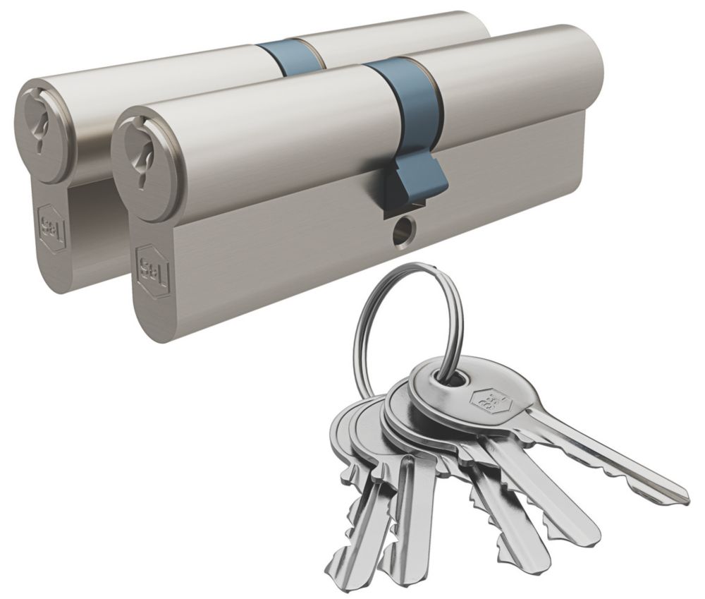 Smith & Locke 1 Star 6-Pin Euro Double Cylinder Locks 45-50 (95mm ...