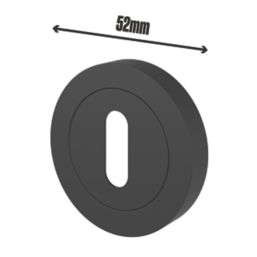 Smith & Locke Lormel Standard Escutcheon (Pair) Matt Black 50mm - Screwfix