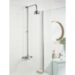 Bristan Colonial Rear-Fed Exposed Chrome Thermostatic Mixer Shower ...