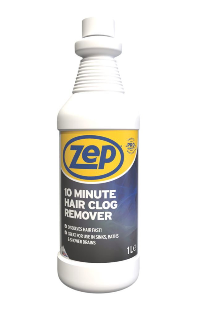 Zep 10-Minute Hair Clog Remover Drain Unblocker 1Ltr - Screwfix