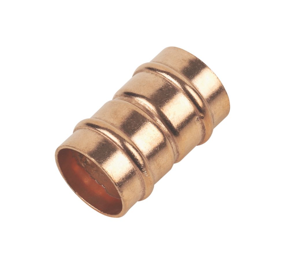 Flomasta Brass Solder Ring Adapting Couplers 22mm x 3/4" 2 Pack - Screwfix