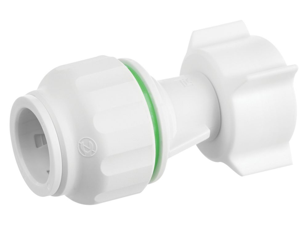 Flomasta Plastic Push-Fit Straight Tap Connectors 22mm x 3/4" 2 Pack ...