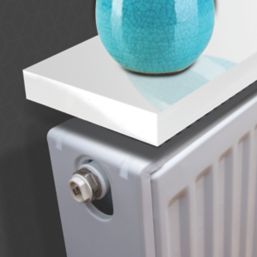 RB UK White High Gloss Radiator Shelf 1200mm x 150mm x 18mm - Screwfix