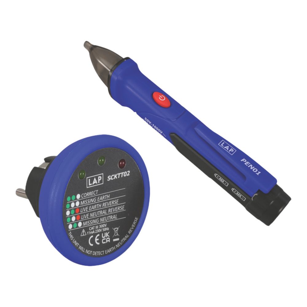 LAP DT-905A + AC-6F Electrical Tester Kit 2 Pieces - Screwfix