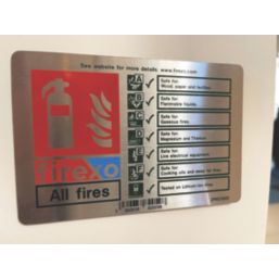 Firexo Non Photoluminescent Fire Extinguisher Sign 100mm x 150mm - Screwfix