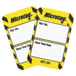 Scafftag Microtag Inserts (Yellow) 20 Pack - Screwfix