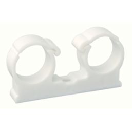 KM 15mm Snap Lid Double Hinged Clips 50 Pack - Screwfix