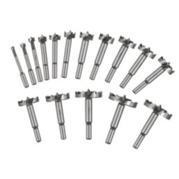 Titan Straight Shank Forstner Wood Drill Bits 16 Piece Set - Screwfix