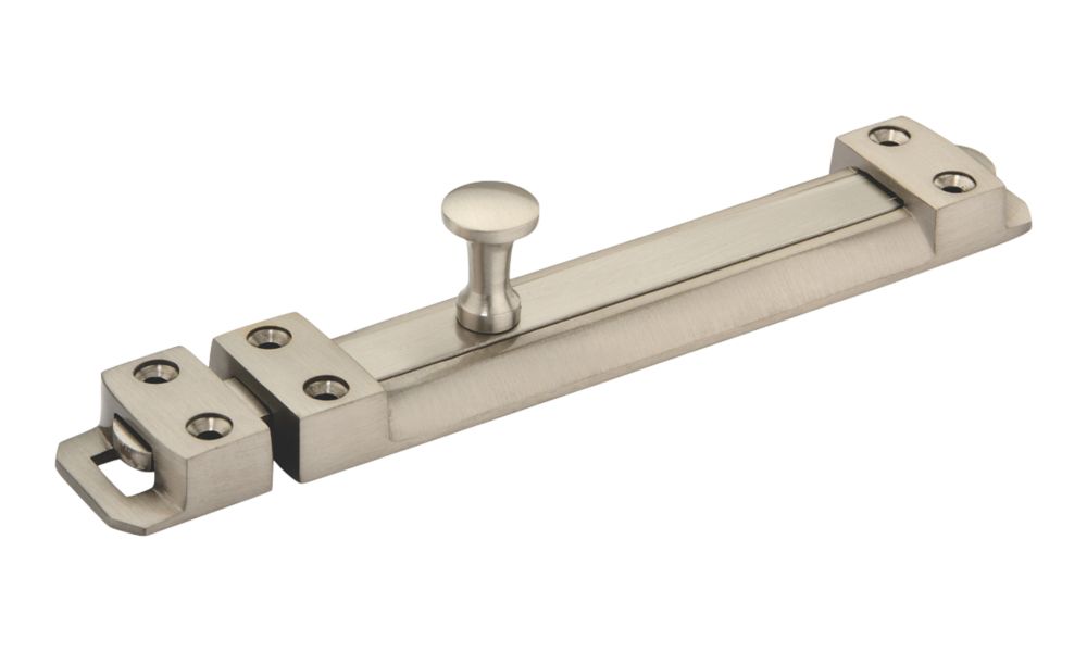 Smith & Locke Straight Door Bolt Satin Nickel 150mm - Screwfix