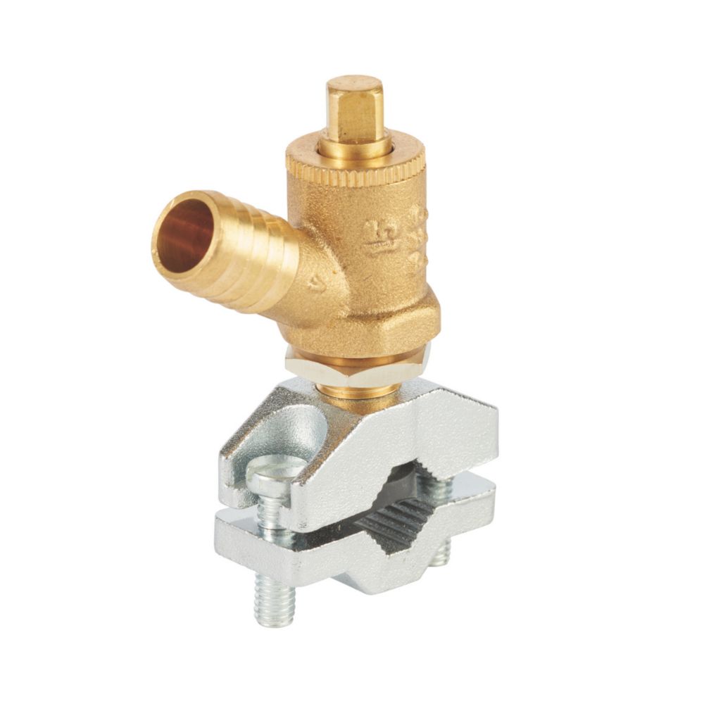 Flomasta Self-Cutting Drain Cock 15mm - Screwfix