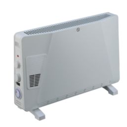 2500W Electric Portable Convector Turbo Heater White - Screwfix