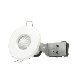 Knightsbridge Fixed IP65 GU10 Recessed Downlight White - Screwfix