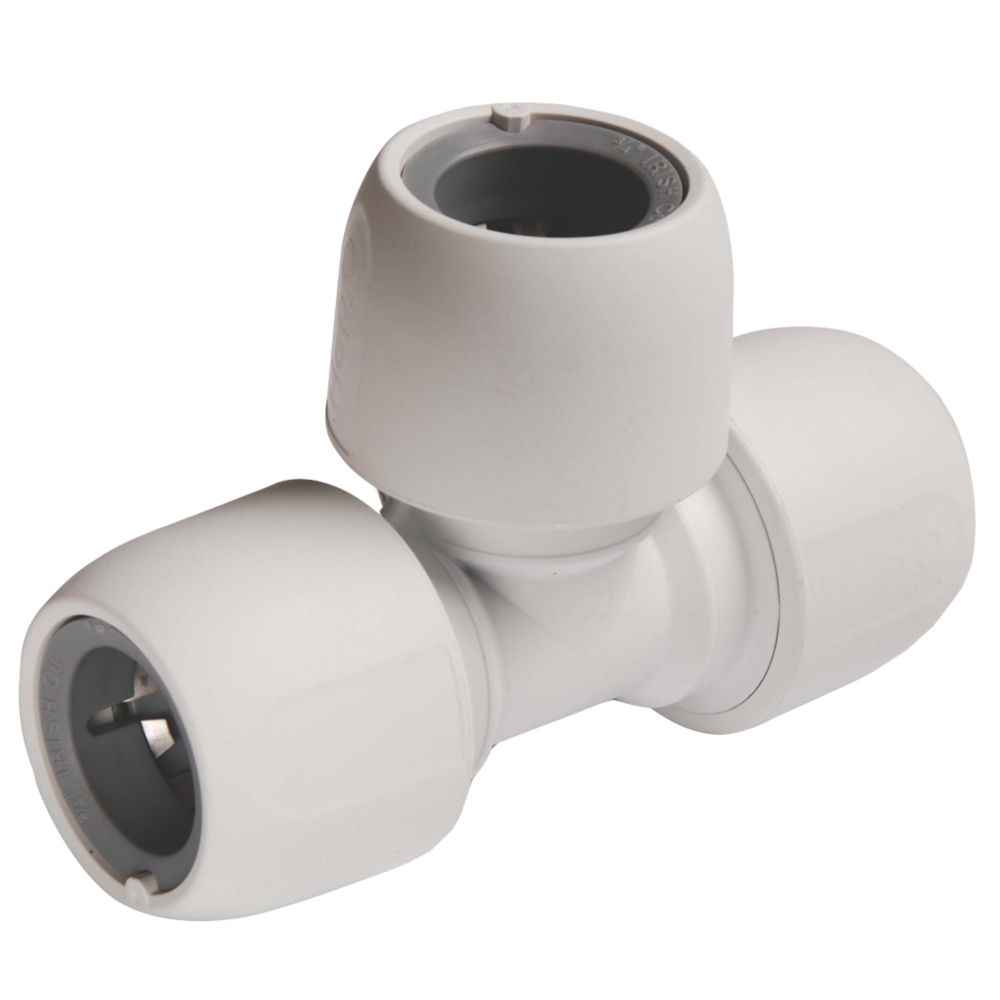 Hep2O Plastic Push-Fit Equal Tee 3/4" - Screwfix