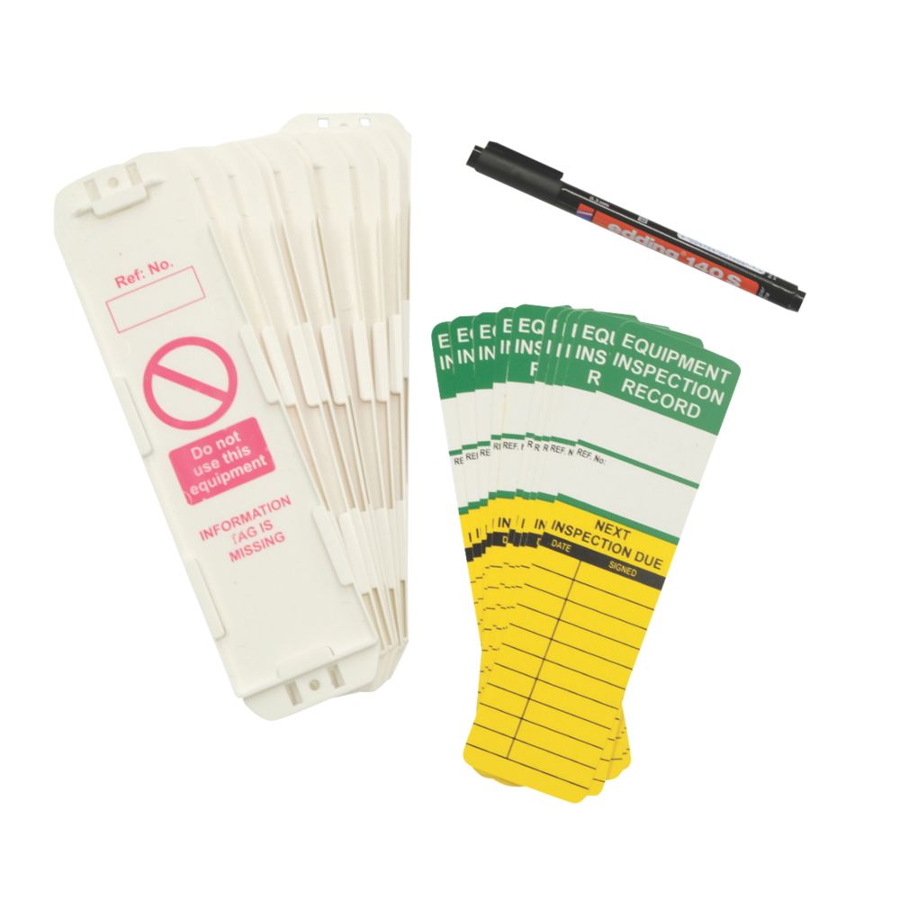 Essentials Universal Inspection Tag Insert Kit 31 Piece Set - Screwfix