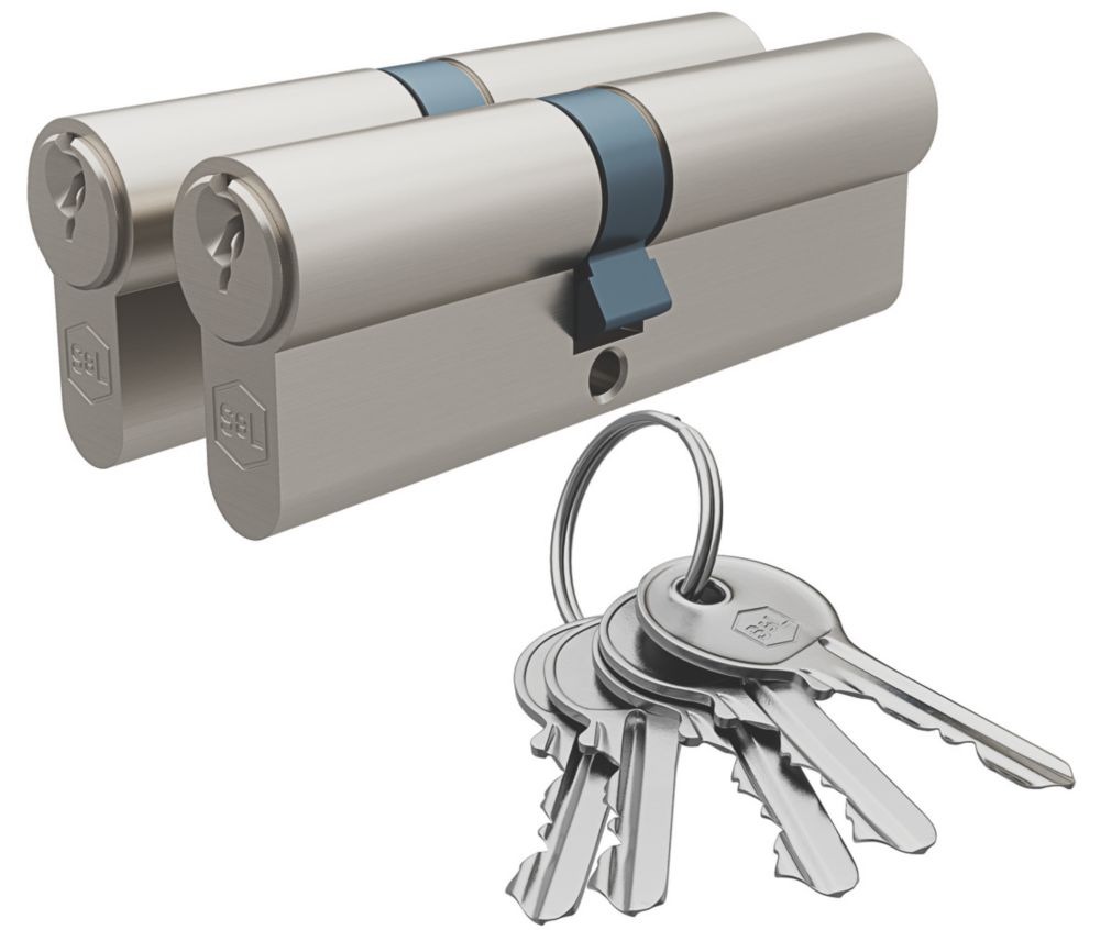 Smith & Locke 6-Pin Euro Double Cylinder Locks 40-50 (90mm) Silver 2 ...