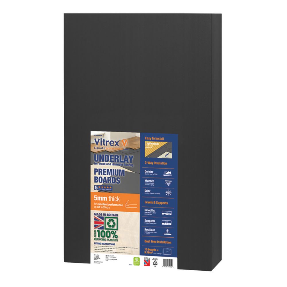 Vitrex 5mm XPS Premium Underlay Board 9.76m² - Screwfix