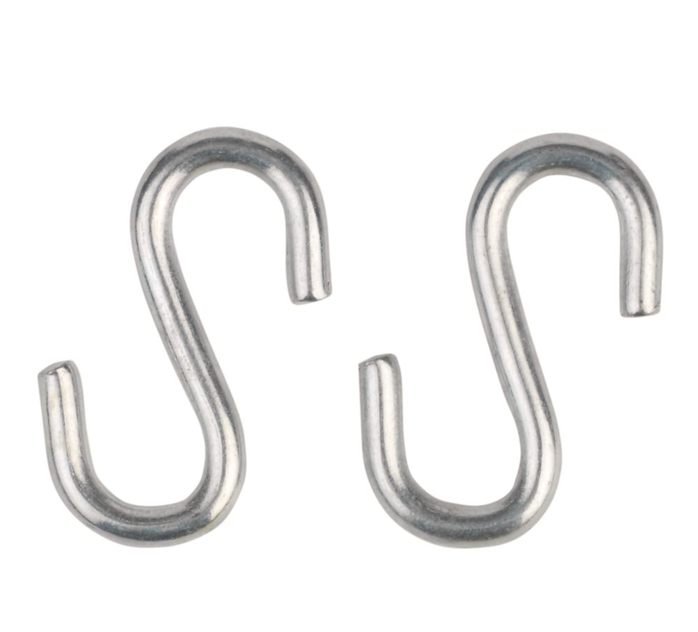 Essentials S-Hooks Steel 30 x 3mm 4 Pack - Screwfix