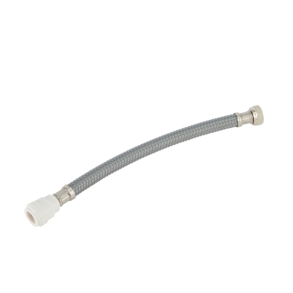 Flomasta Push-Fit EPDM Straight Flexible Hose 15mm x 1/2" x 300mm ...