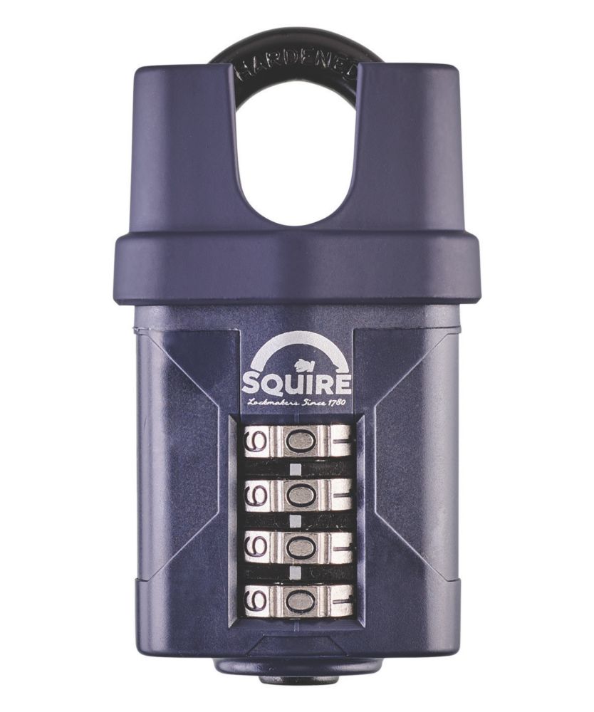 Squire Steel Water-Resistant Closed Shackle Combination Padlock Blue ...
