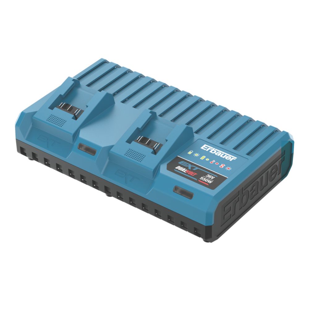 Erbauer UKFC212BS 18/36V Li-Ion Dual Battery Charger - Screwfix