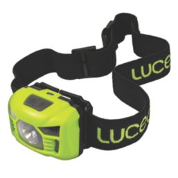 Luceco Rechargeable LED Head Torch Green 150lm - Screwfix