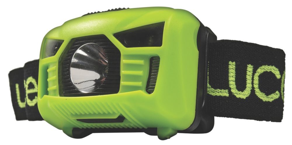Luceco Rechargeable LED Head Torch Green 150lm | Torches | Screwfix.ie