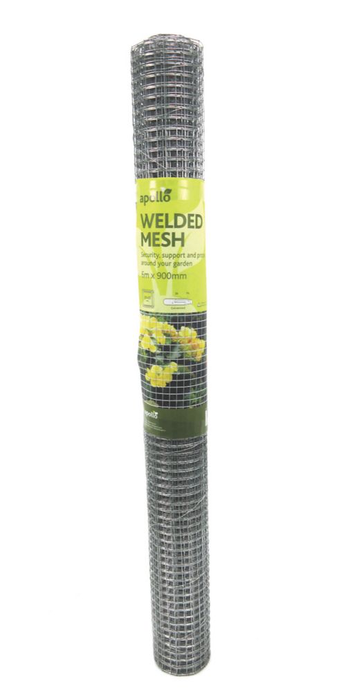 Apollo 25 x 25mm Galvanised Welded Mesh 0.9m x 6m - Screwfix