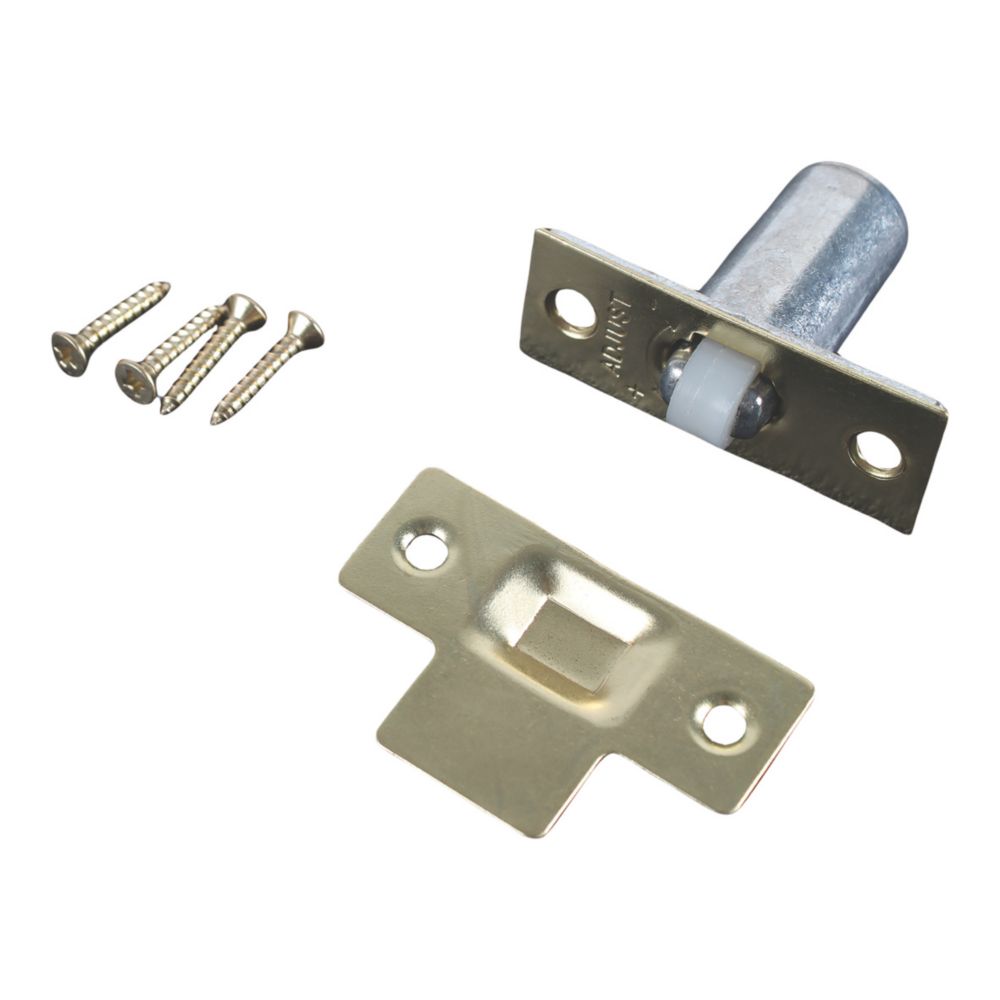 Essentials Roller Cabinet Latches Polished Brass 57mm x 23mm 2 Pack ...