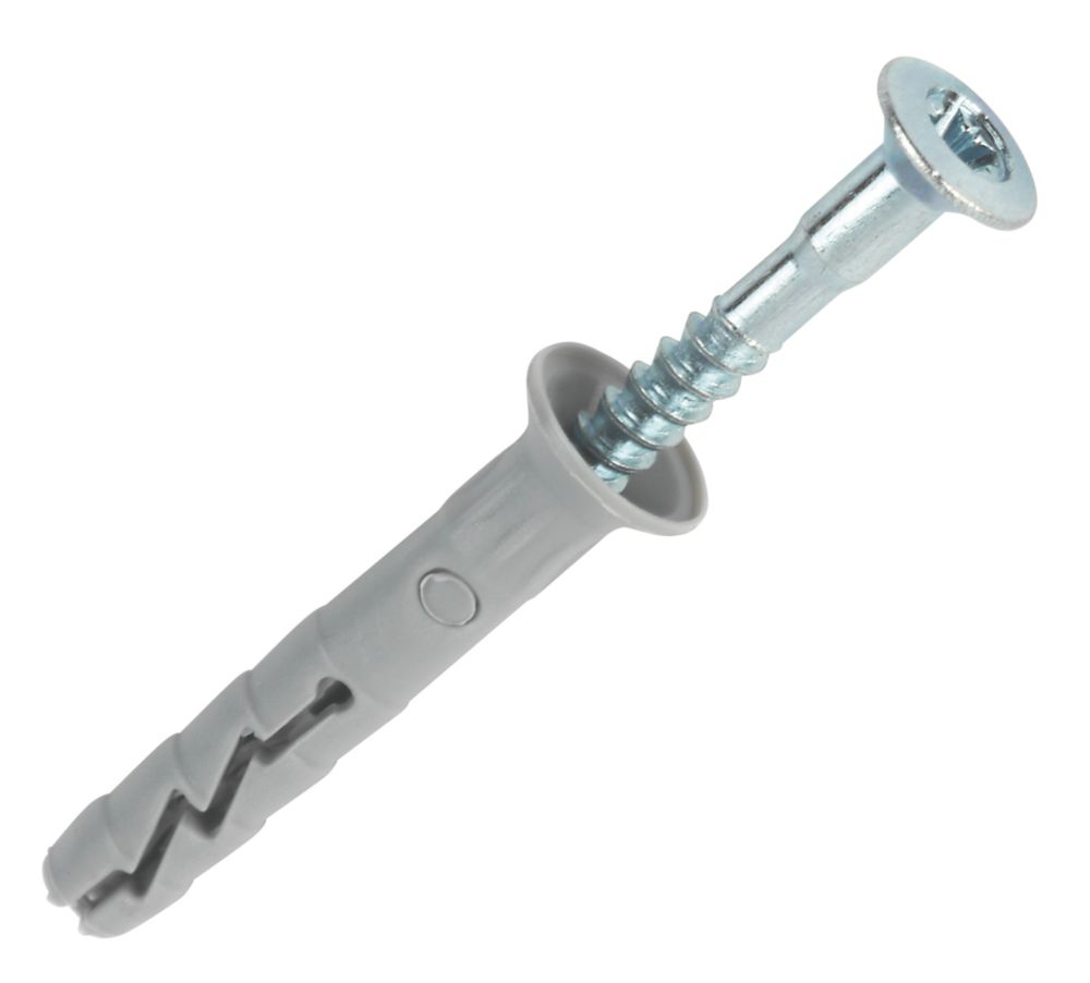 Rawlplug R-FX-N-L Nylon Hammer-In Fixings 6mm x 35mm 100 Pack - Screwfix